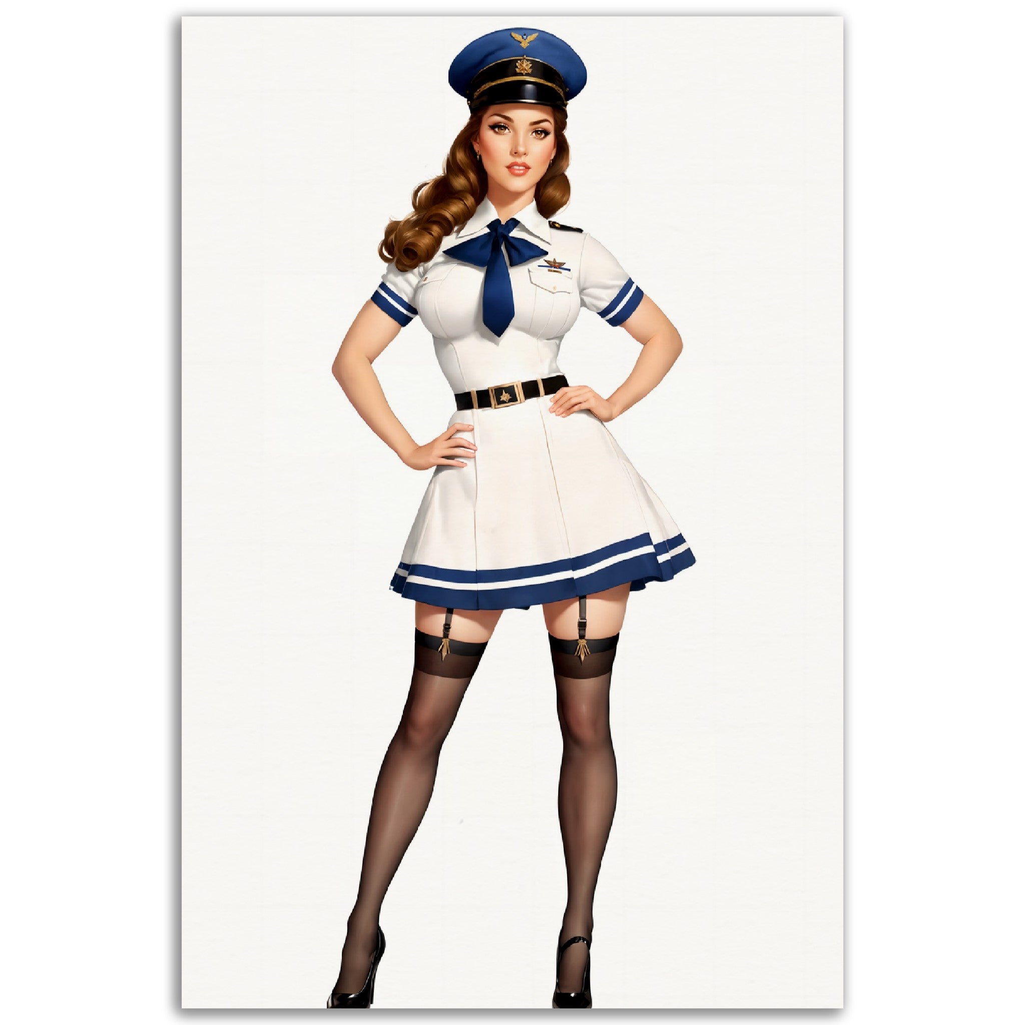 Daily Pinup #08 Air Force Girl Wall Art – The Daily Pinup